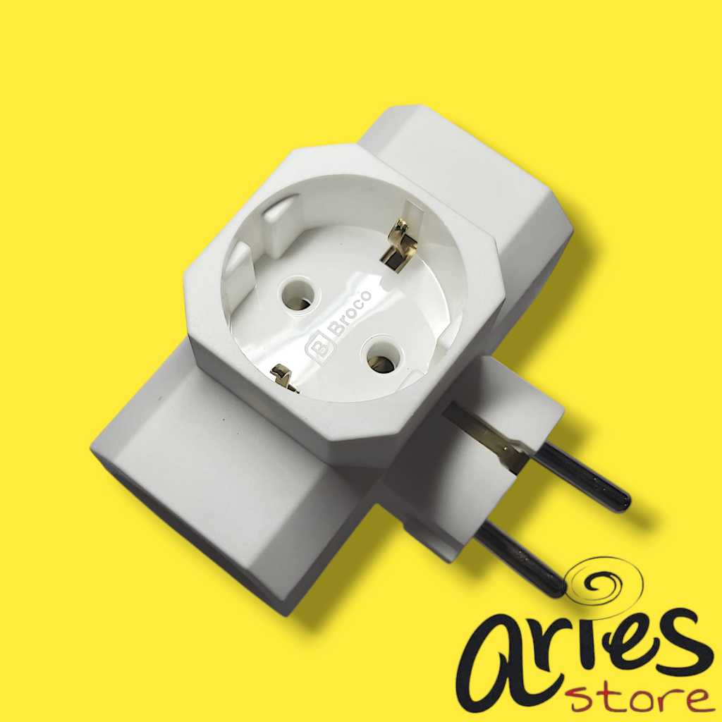 Jual STOP KONTAK T ADRE 3 LUBANG BROCO | Shopee Indonesia