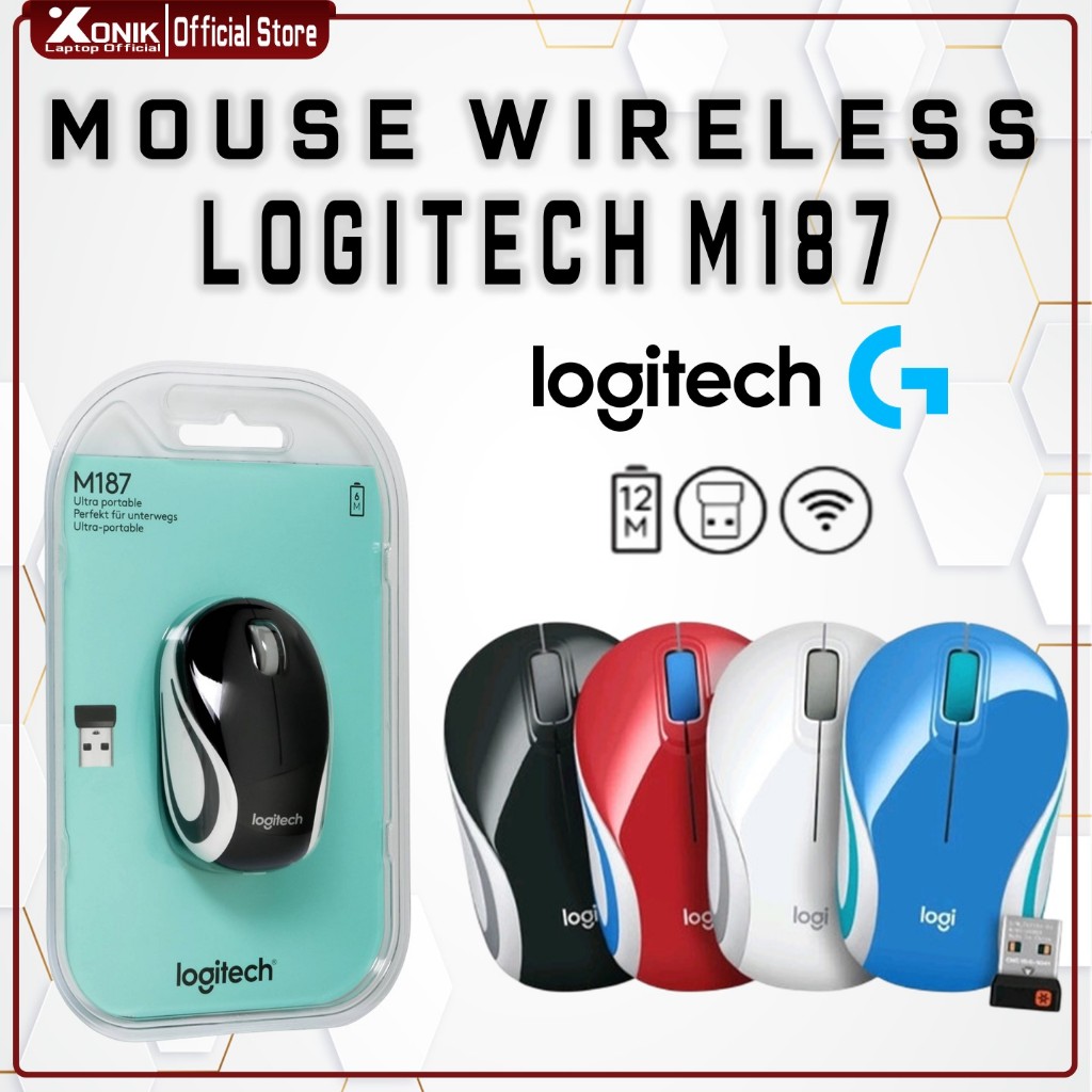 Jual Mouse Wireless LOGITECH M187 Original Garansi Resmi 1 Tahun ...