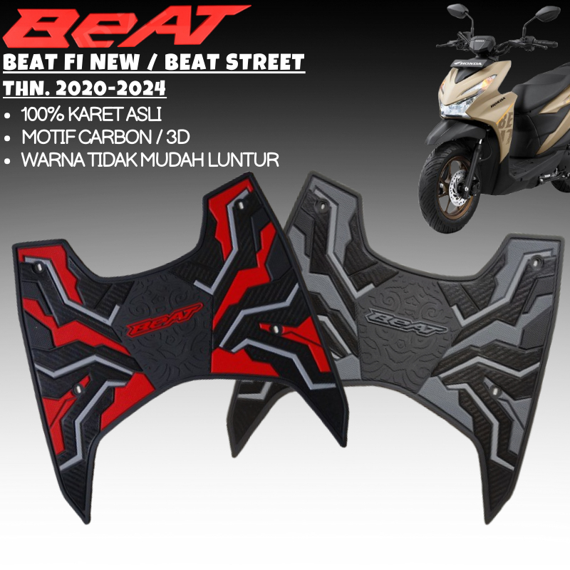 Jual karpet motor beat fi new 2020 - 2024 beat deluxe / beat street ( motif carbon ) | Shopee ...