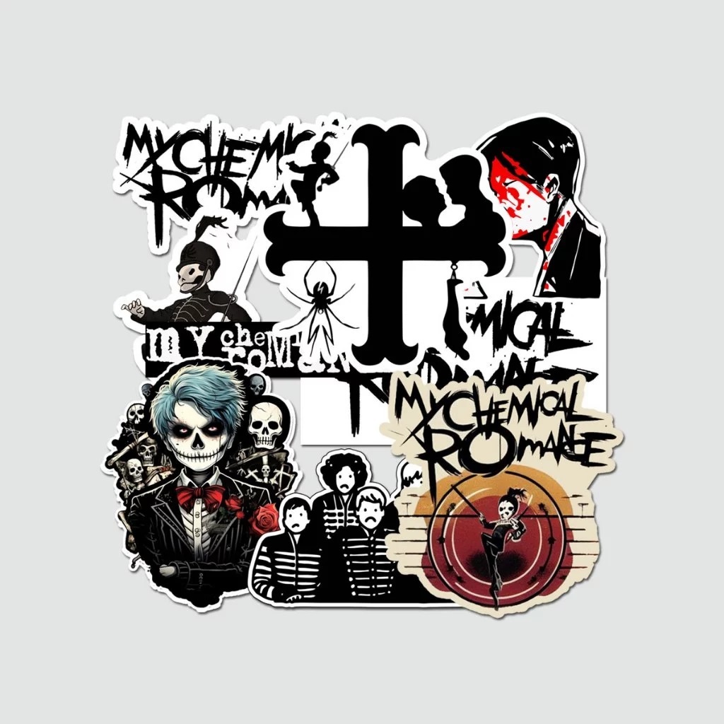 Jual Stiker Band MY CHEMICAL ROMANCE LOGO Pack - stiker band rock emo ...