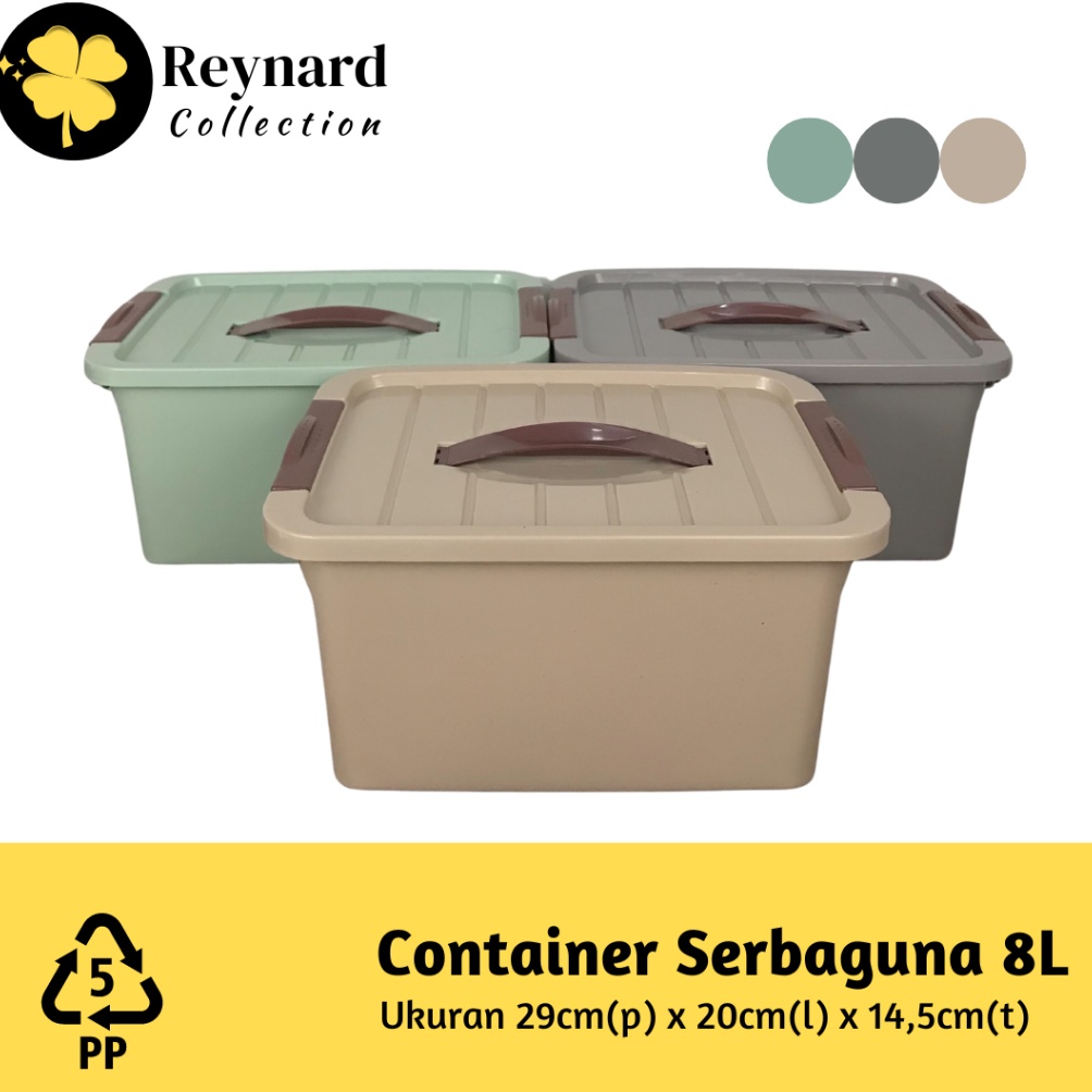 Jual Cuma satu hari Container Serbaguna 8 Liter Box Container Estetik ...