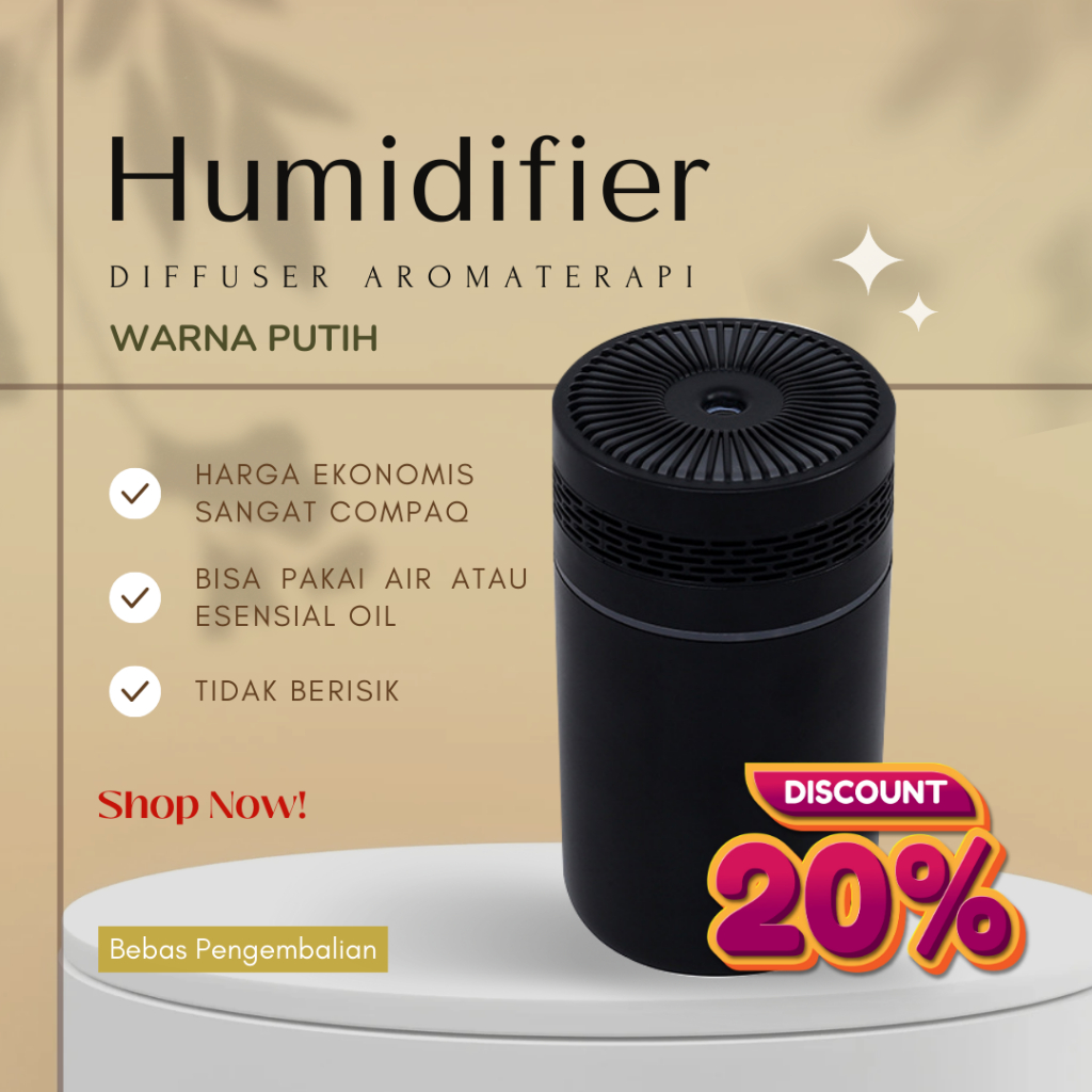 Jual Humidifier Diffuser Pelembab udara Bisa Pakai Aroma Oil Esensial ...