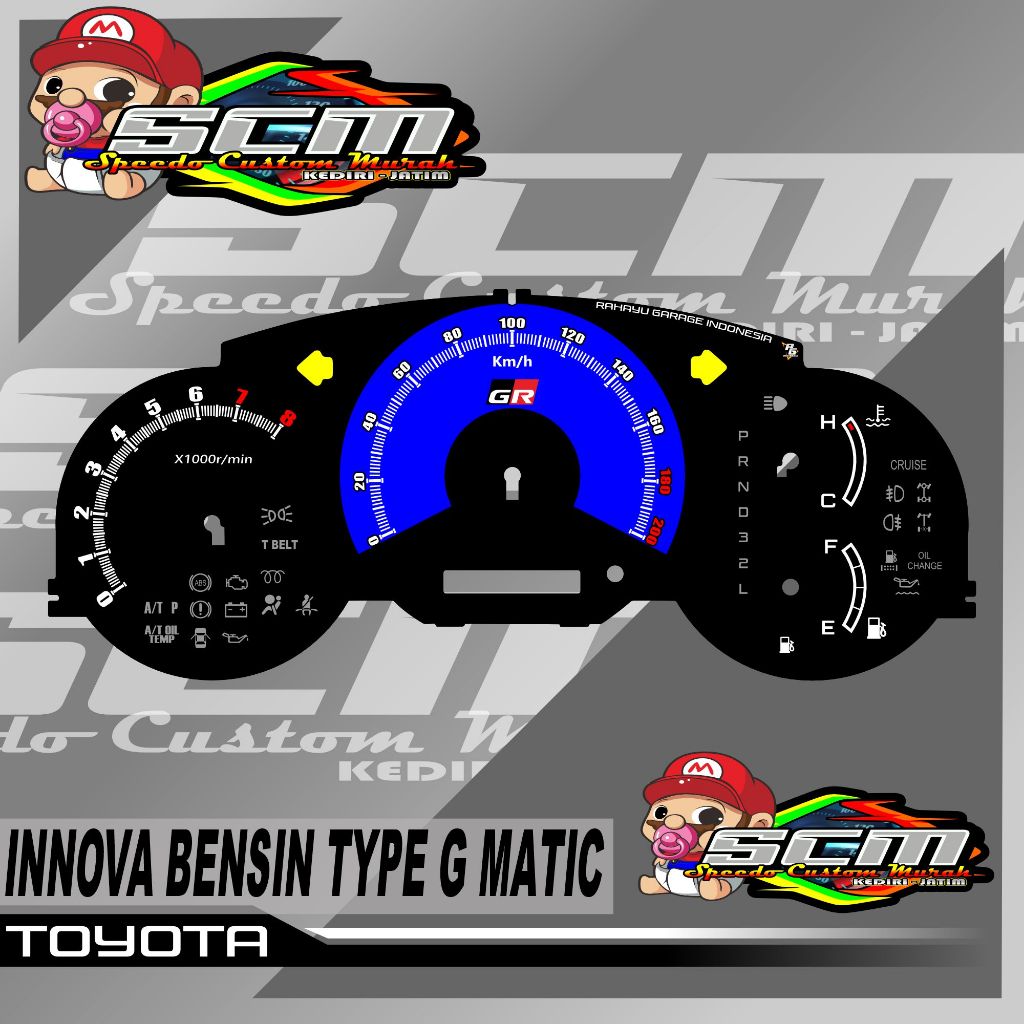 Jual PAPAN SPEEDOMETER CUSTOM INNOVA OLD BENSIN TYPE G MANUAL DAN MATIC ...