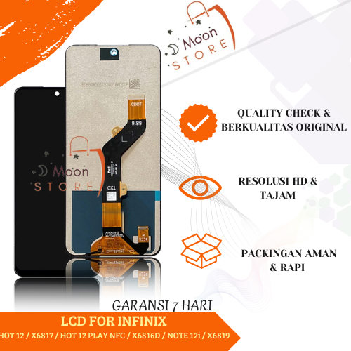 Jual LCD INFINIX HOT 12 / X6817 / HOT 12 PLAY NFC / X6816D / NOTE 12i ...