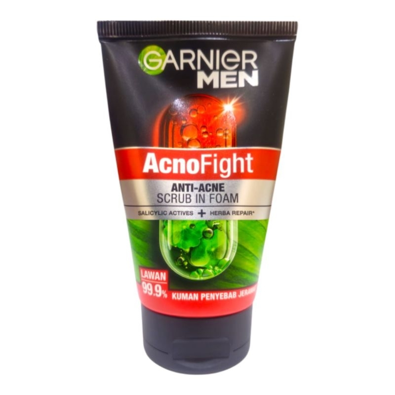 Jual GARNIER MEN ACNO FIGHT ANTI-ACNE SCRUB IN FOAM 100ml / Sabun cuci Muka 100 ml | Shopee ...