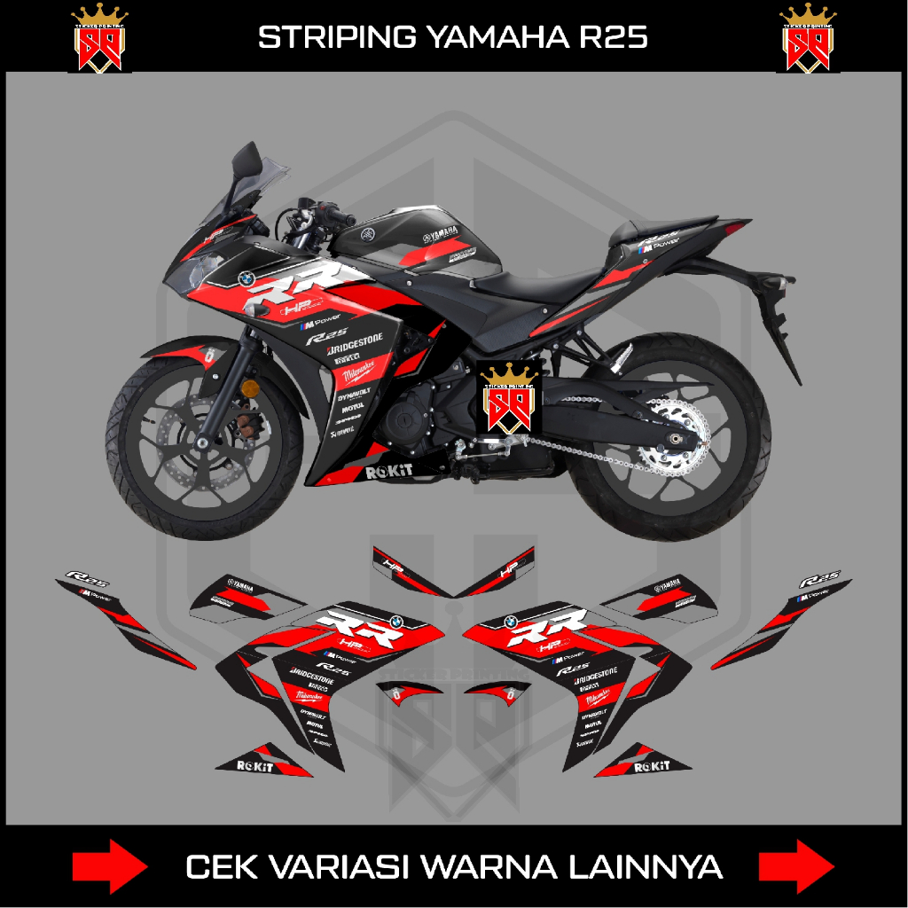 Jual STRIPING STIKER R25 OLD / DECAL STICKER YAMAHA R25 YZF25 LIVERY ...