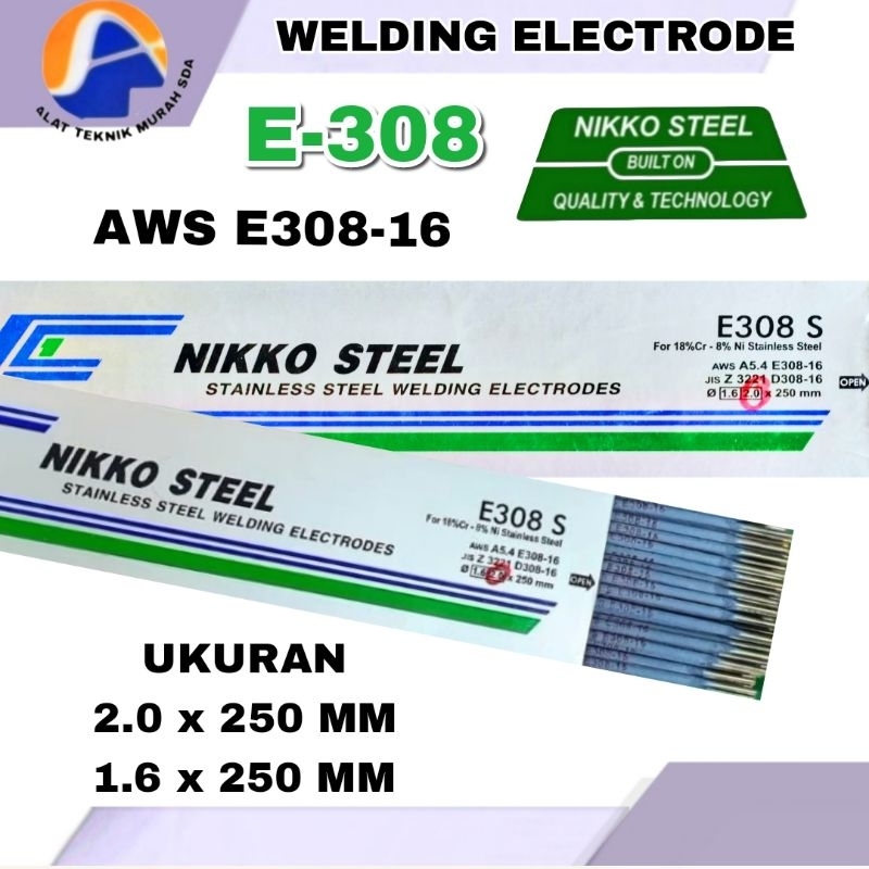 Jual Kawat Las Stainless E308 / E 308S 1.6 mm - 2mm NIKKO STEEL WELDING ELECTRODE | Shopee Indonesia
