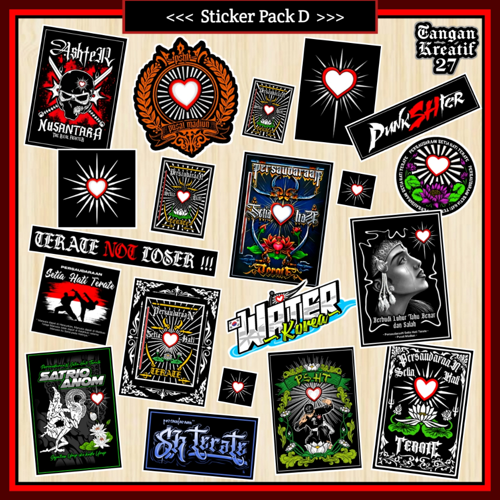 Jual Sticker PSHT isi 18 logo psht stiker psht pack model D | Shopee ...