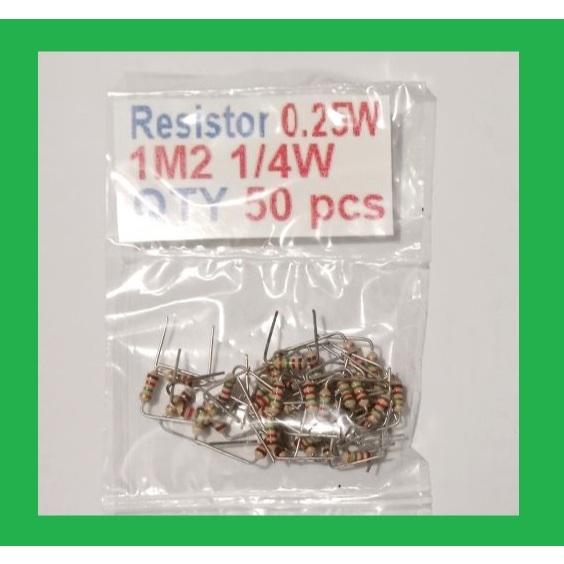 Jual QTY 50 pcs Resistor 0.25W 1M2 | Shopee Indonesia