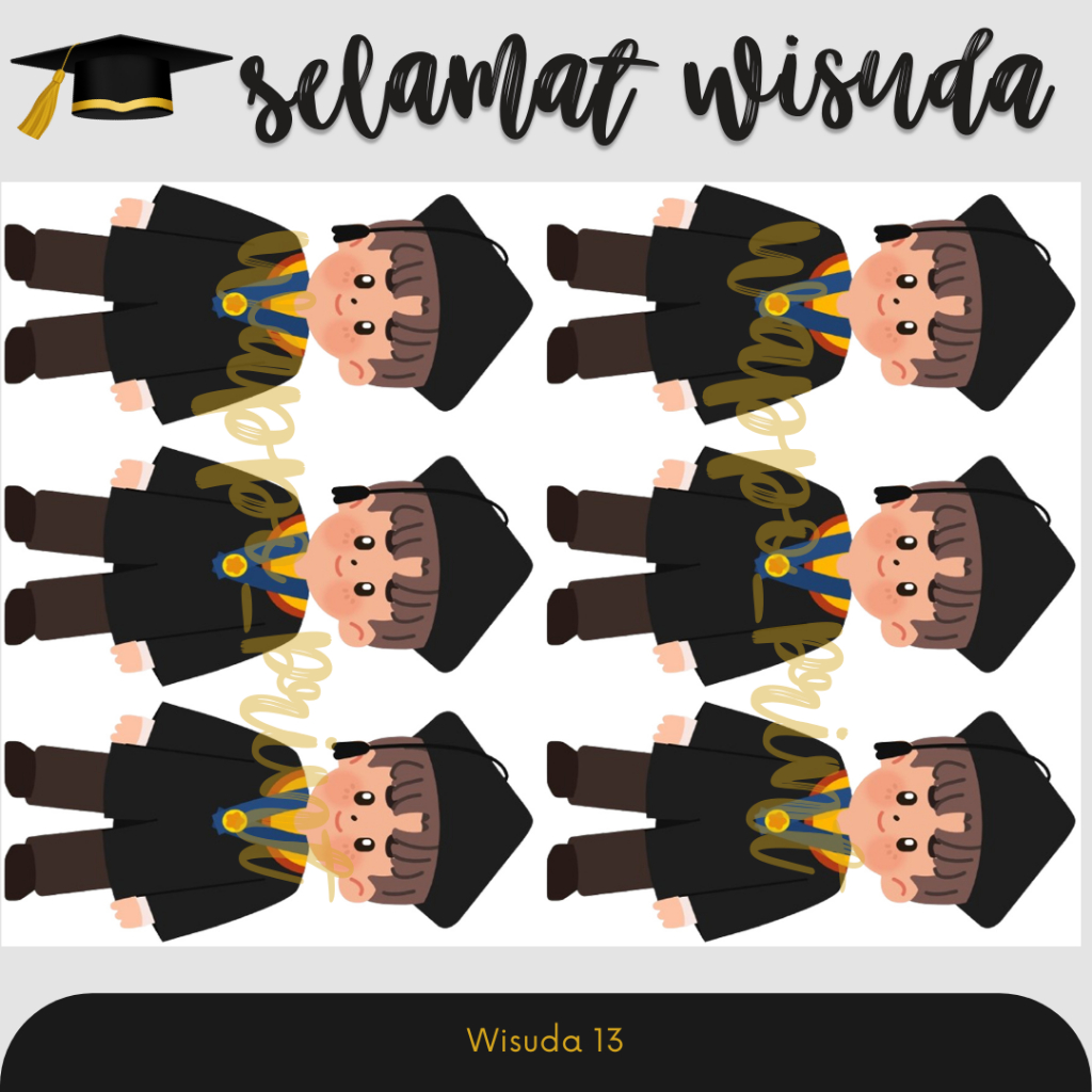 Jual Topper Wisuda Ukuran Sedang Tinggi 13cm / Hiasan Buket Acara ...