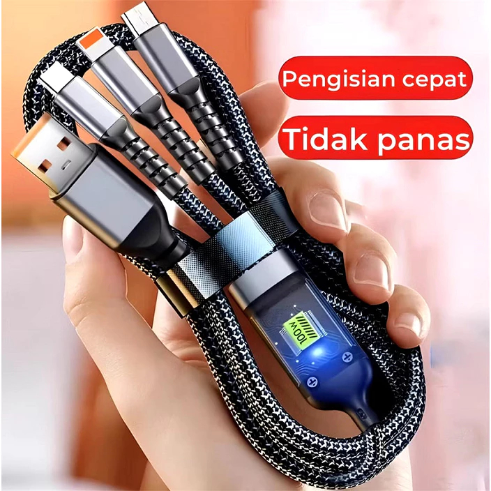 Jual Kabel Cas Data For Jaspan LED 3in1 Cable 100W Power Data Cable 1 ...