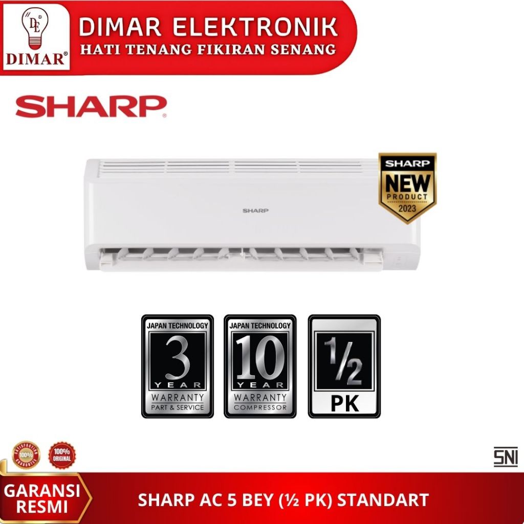Jual Sharp AC 5 BEY 1/2 PK Sudah Termasuk Pemasangan | Shopee Indonesia