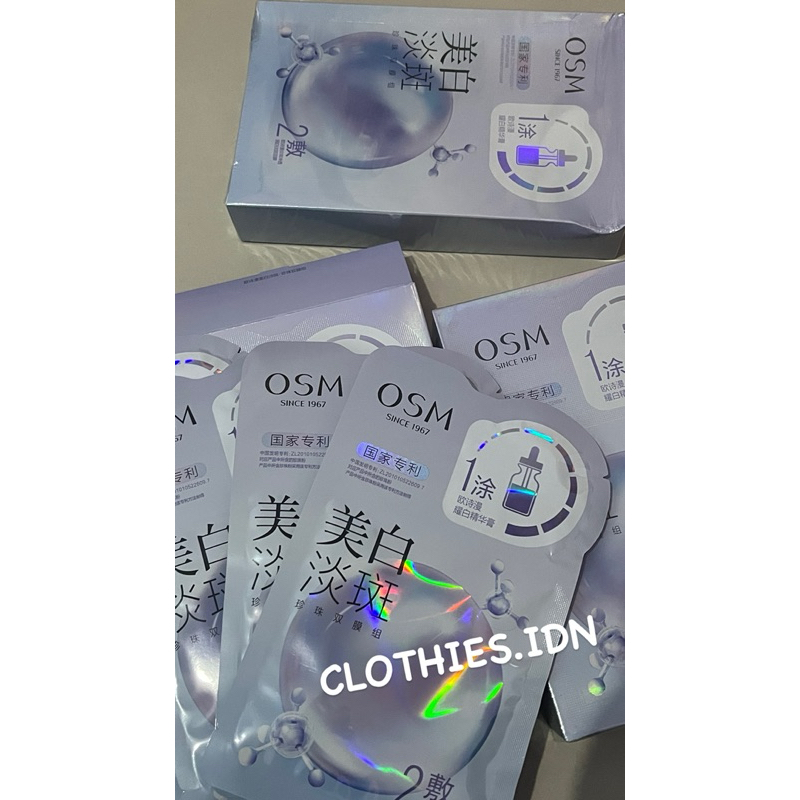 Jual OSM Whitening Pearl Sheet Mask 2 in 1 | ORIGINAL 100% | Shopee ...