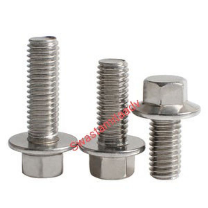 Jual Baut Flange M8 x 40 Kunci 12 Baut Topi Flange Bolt | Shopee Indonesia