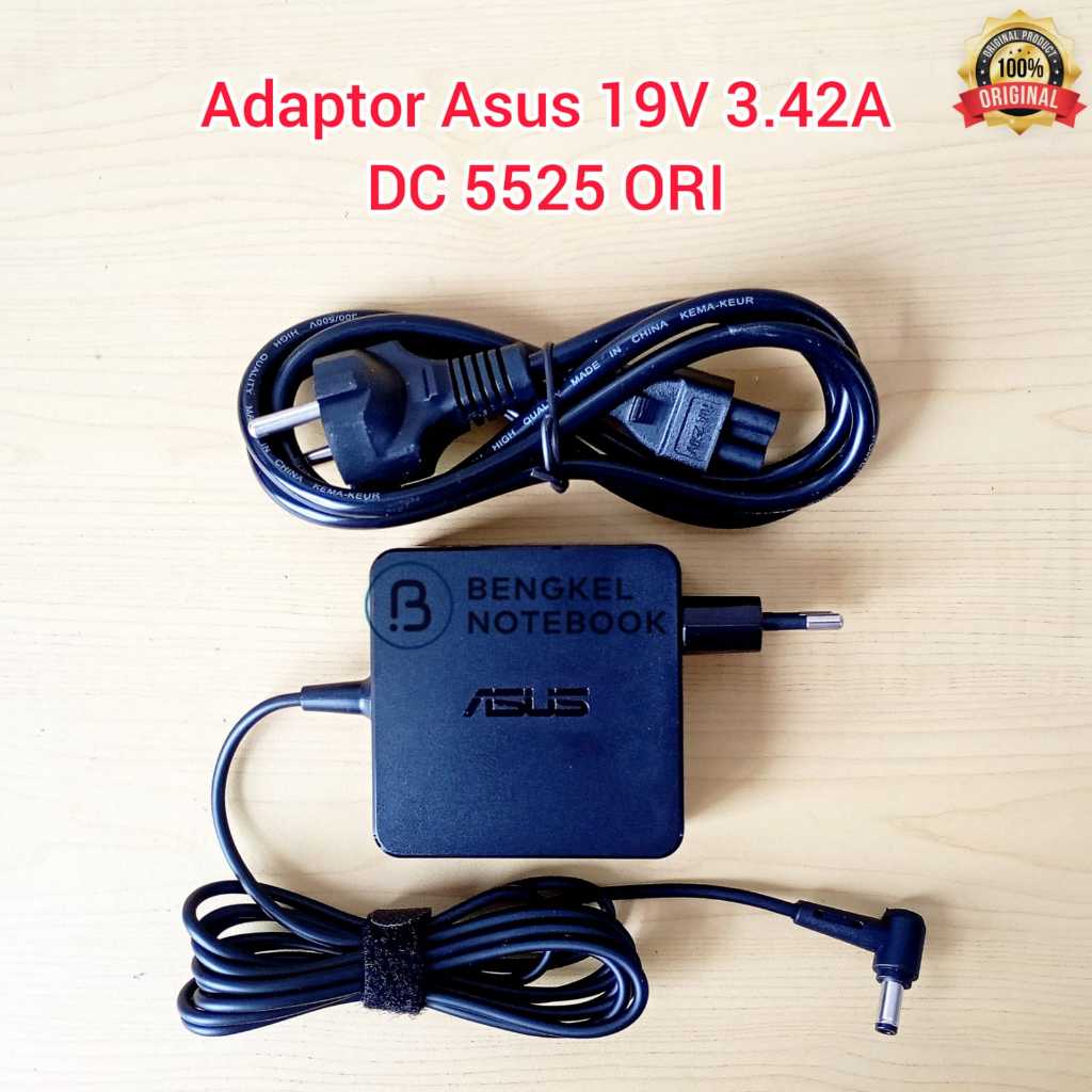 Jual Adaptor Charger Asus 19V 3.42A 65Watt Square Hole Kepala TOSHIBA PLUG IN PA-1400-18HL DC 5. ...