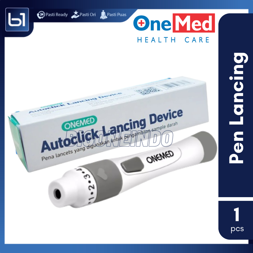 Jual Pen Lancet Onemed Autoclick Lancing Device, Auto Click Tes Darah ...