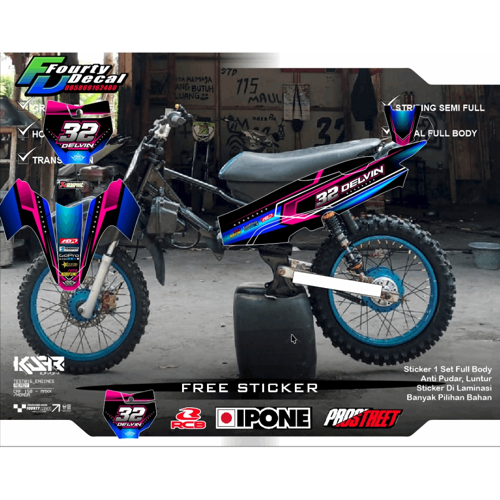 Jual DECAL RBT GTX DESAIN CUSTOM SESUAI PERMINTAAN | Shopee Indonesia