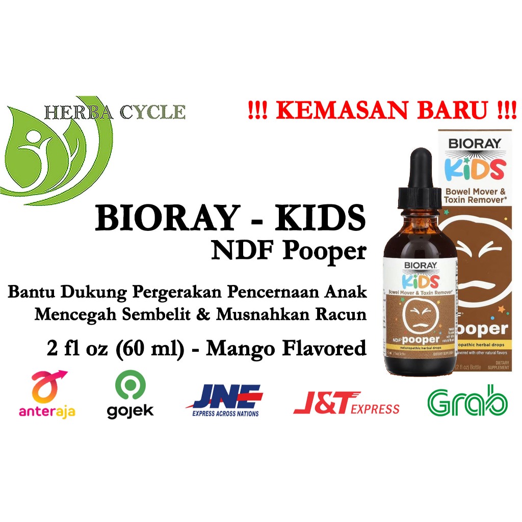 Jual Bioray Inc KIDS NDF Pooper (60ml) Mango Flavor Vitamin Pencernaan ...