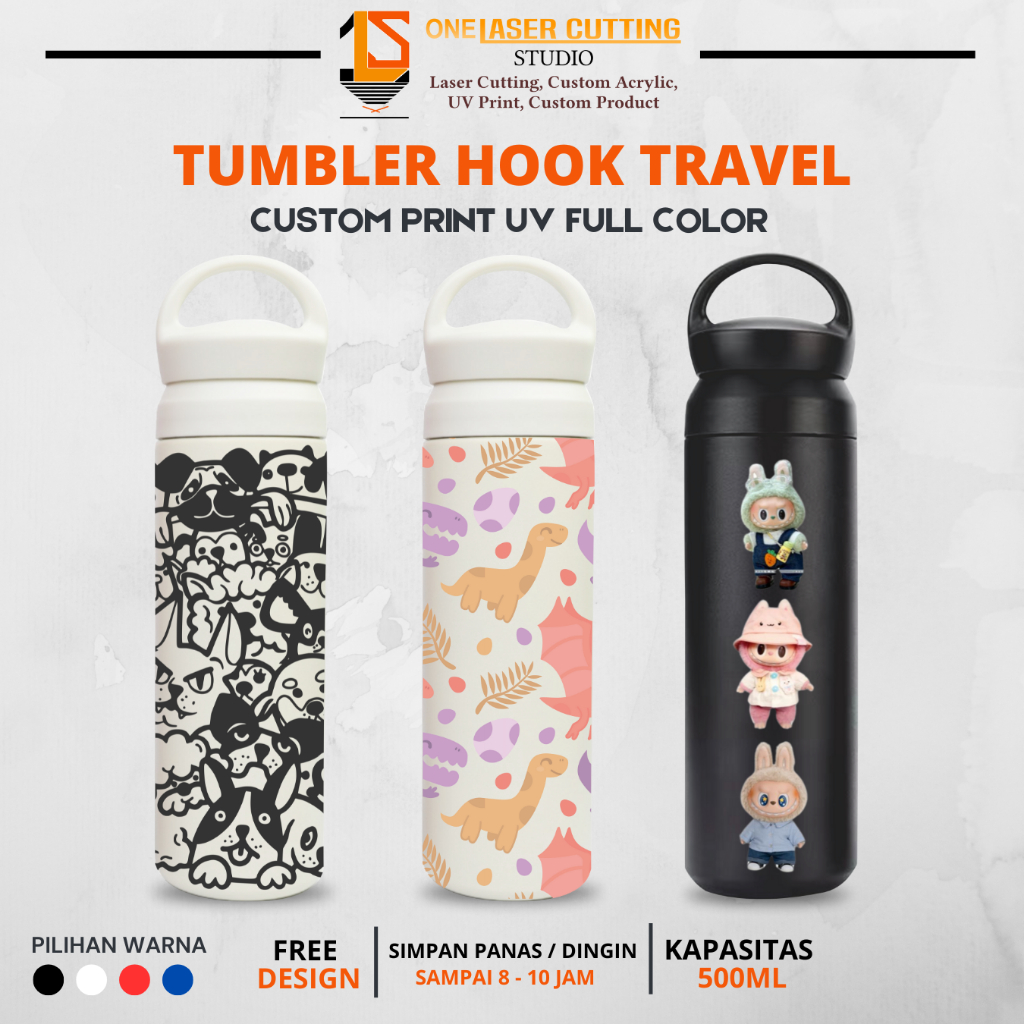 Jual Termos Travel Japan Hook 500 ml | Tumbler Stainless Custom UV Print Logo | Gratis Custom ...