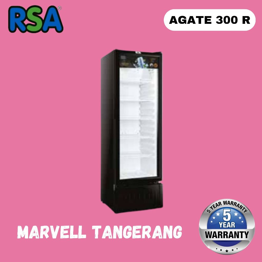 Jual Showcase Rsa Agate 300 R Agate 300r Kulkas Minuman 5 Rak 1 Pintu ...