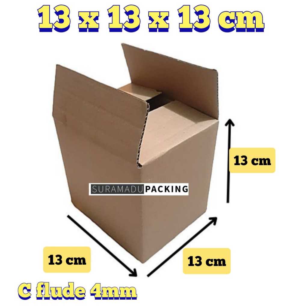 Jual Kardus box karton packing 13x13x13 cm Packing Polos dan Tebal 4mm ...