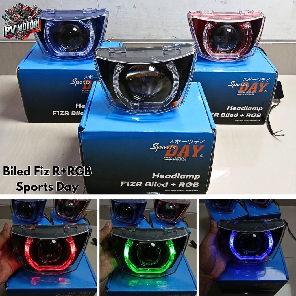 Jual Lampu Depan Biled Fizr Biled F1zr RGB Headlamp Vega Lama Sports ...