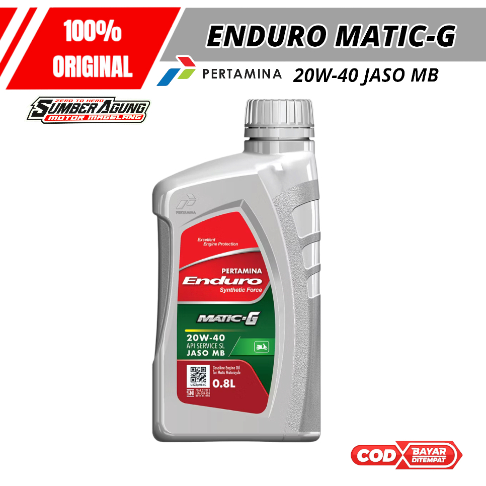 Jual Oli Enduro Matic-G 20W-40 0.8 Liter Jamin Original Pertamina ...