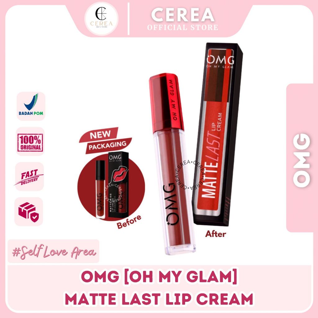 Jual [BPOM] OMG Oh My Glam Matte Kiss Lip Cream - Lip Cream Matte Tahan ...