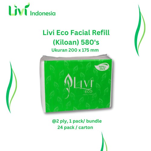 Jual TISSUE LIVI ECO FACIAL REFILL KILOAN 580's - TISU LIVI BESAR ...