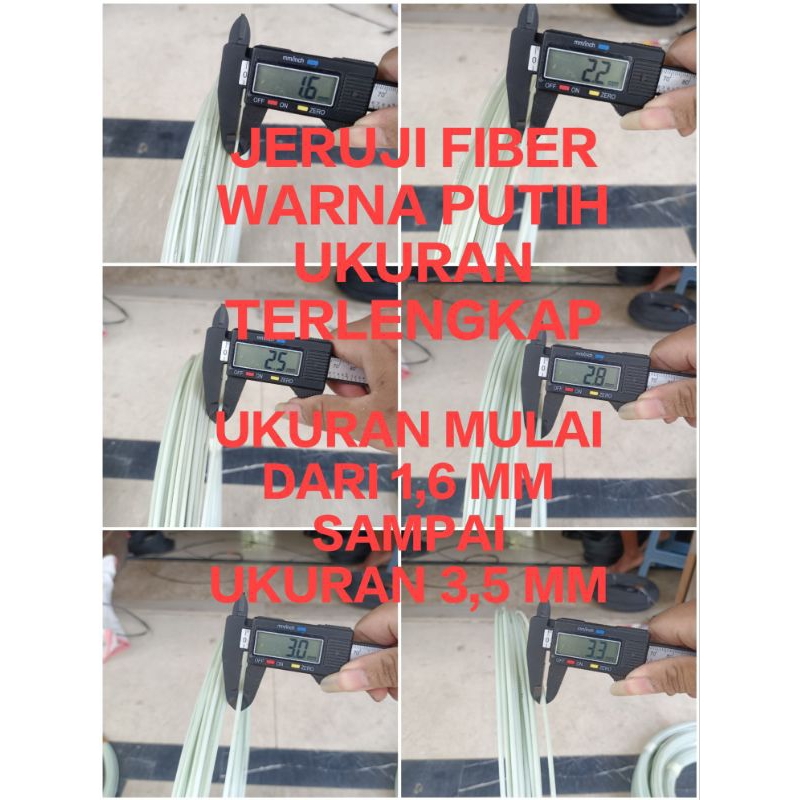 Jual RUJI-JERUJI FIBER WARNA PUTIH UKURAN 1,6-3,3 mm. berat 500g COCOK ...