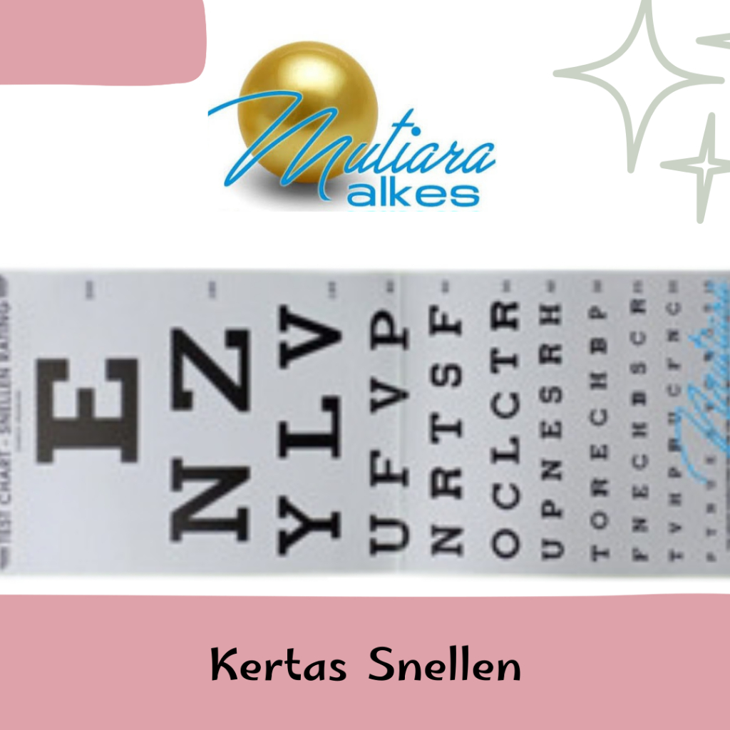 Jual (MUTIARA ALKES) Snellen Chart / Bagan Test Ketajaman Mata / Kertas ...