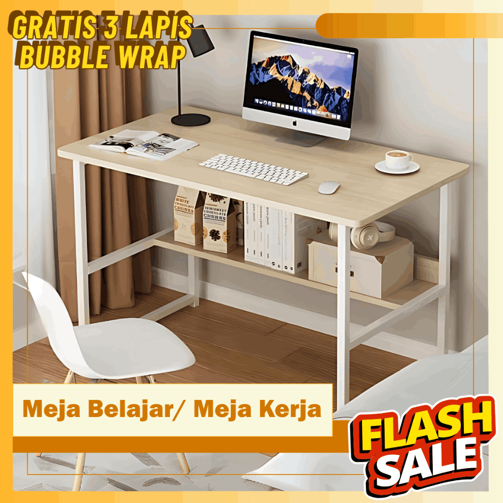 Jual [FREE BUBBLE WRAP] LLB Meja Belajar Meja Kerja Meja Kayu Meja ...