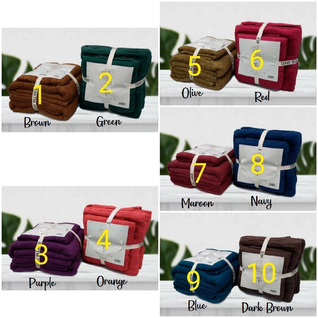 Jual HANDUK TERRY PALMER SET (1 SET ISI 3PCS) | Shopee Indonesia