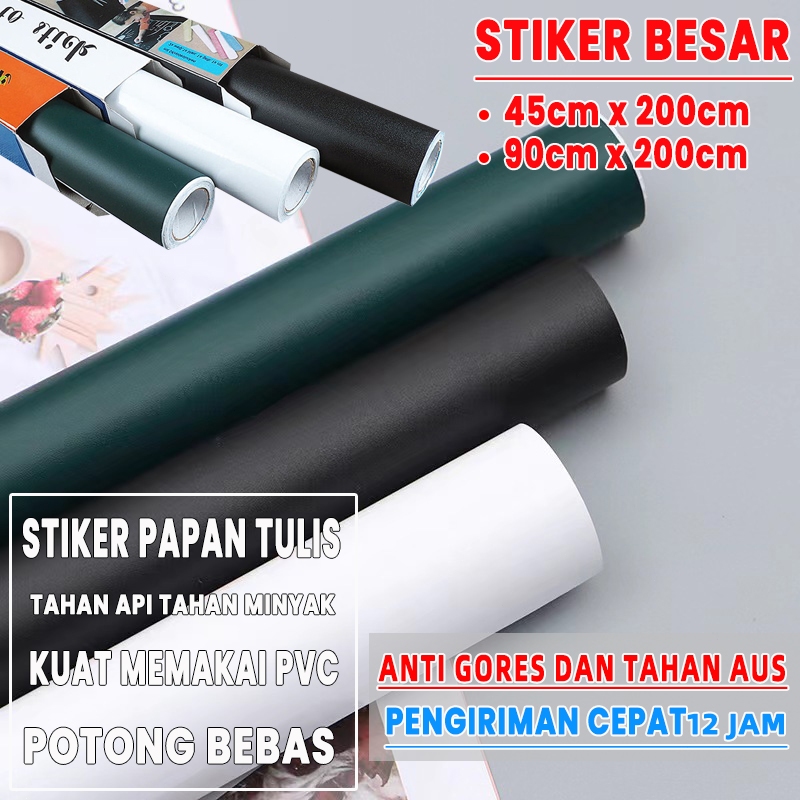 Jual 【COD】sticker papan tulis papan tulis hitam Stiker Dinding Papan ...
