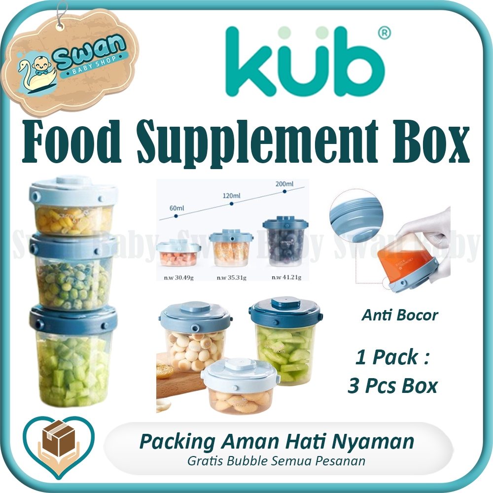 Jual KUB Combined Food Supplement Box / Wadah Makanan Isi 3pcs | Shopee ...