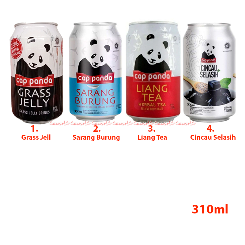 Jual Cap Panda 310ml Grass Jelly Minuman Cincau Kemasan Kaleng Cincau ...