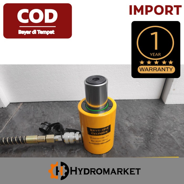 Jual 20 Ton 50mm Single Hydraulic Cylinder Silinder Hidrolik- hydromarket HHYG-2050 RSC-2050 ...