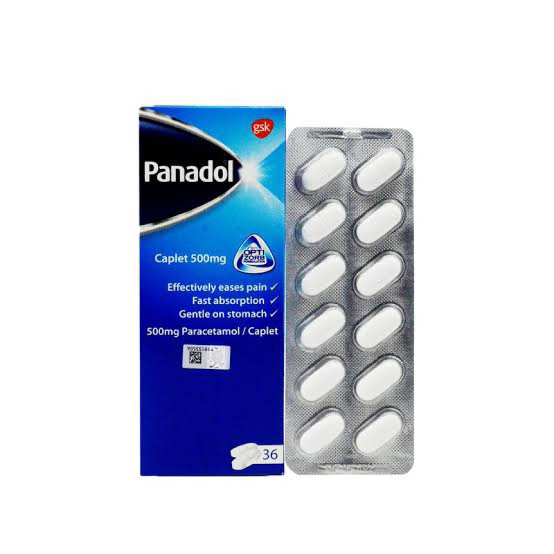 Jual PANADOL Optizorb Paracetamol Pain Relief 500mg 36 tablet Gentle on ...