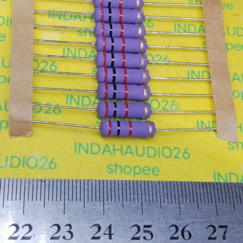 Jual UNGU 2K 2W 5% kaki tembaga resistor 2 k 2watt 2 kilo ohm 2 w 2 watt 5 persen 2k 2w | Shopee ...
