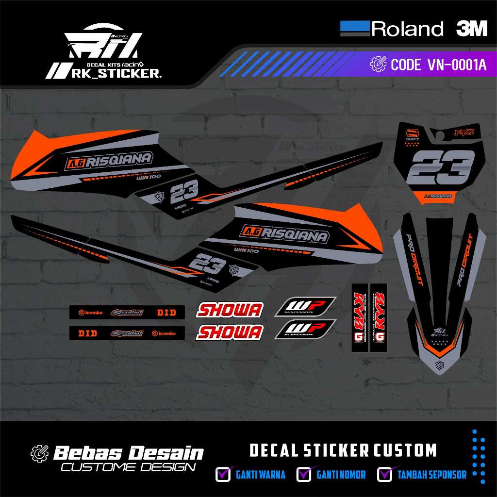 Jual DECAL HONDA WIN 100 STIRPING HONDA WIN 100 FUL BODY | Shopee Indonesia