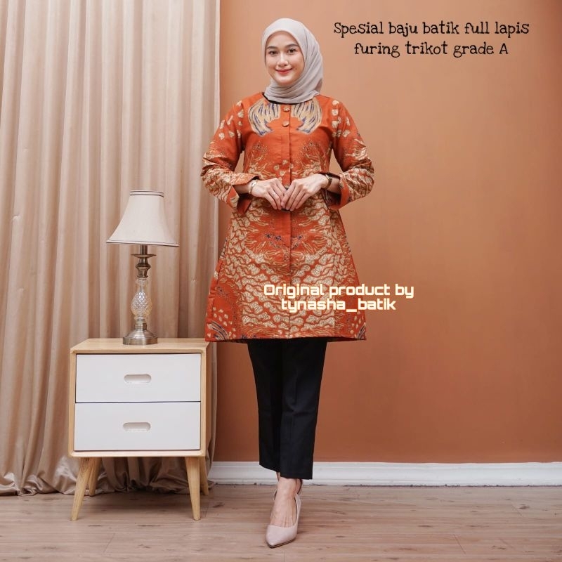 Jual Batik Couple Premium Tunik Dan Kemeja Pria Lengan Panjang Batik ...