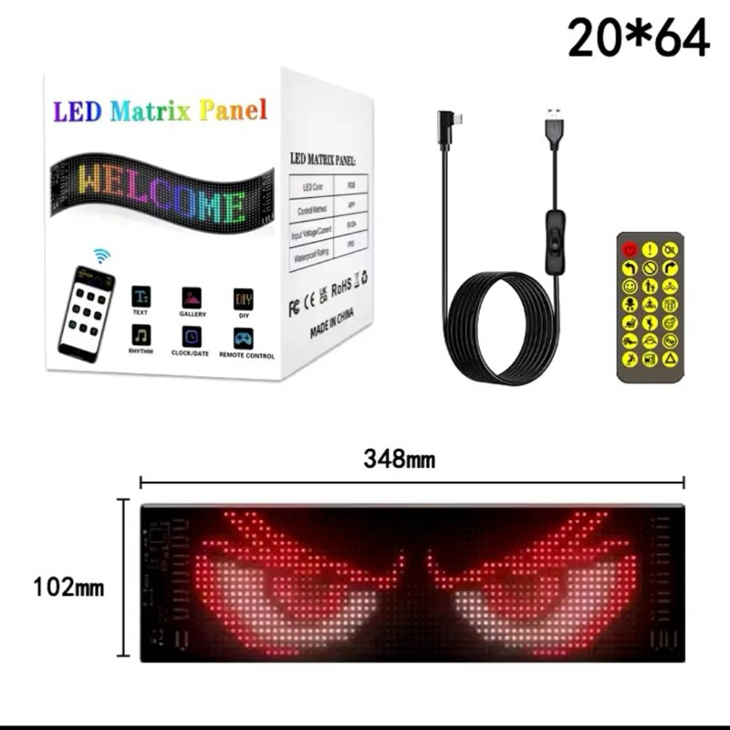 Jual Led matrix fanel Papan Layar LED Fleksibel Mobil Display Lampu ...