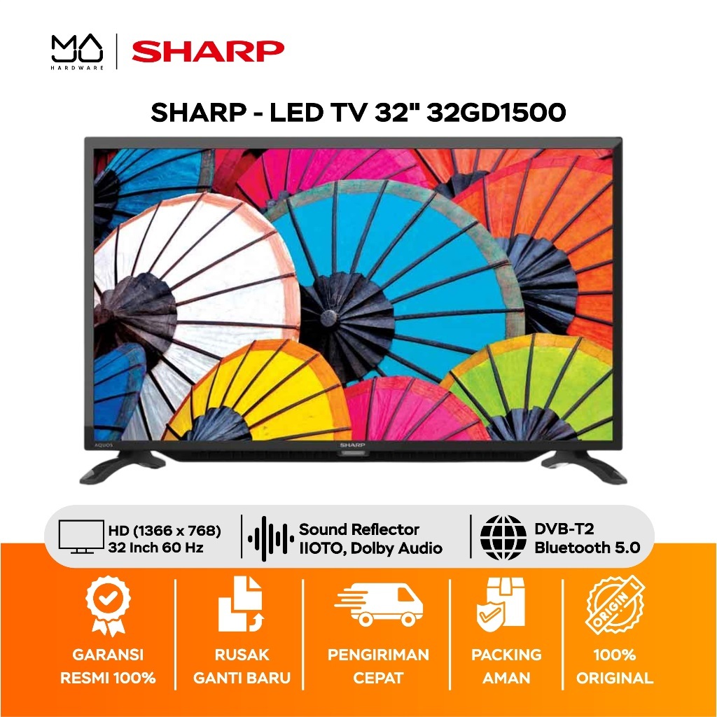 Jual SHARP 32GD1500 I AQUOS Digital LED TV HD-Ready DVB-T2-USB Music/Picture [32 Inch] - Garansi ...