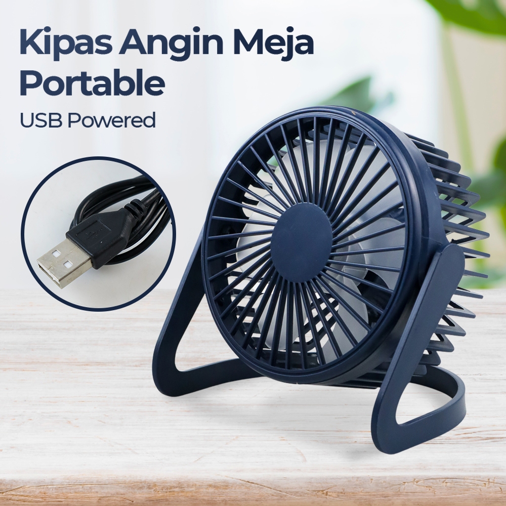 Jual PROMO!! Kipas Angin Meja Portable Table Fan USB Powered 2.5W Mini ...