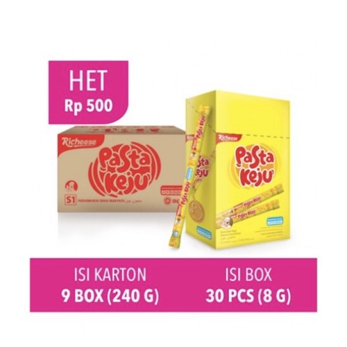 Jual 1 Dus Pasta Keju / Coklat Nabati Richeese Richoco Isi 15 Pak / 1 ...
