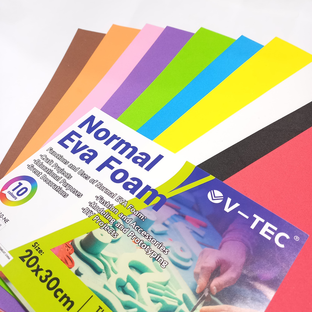 Jual Eva Foam / Foam Art / Kertas Busa Polos 20x30 1 pak (10warna ...