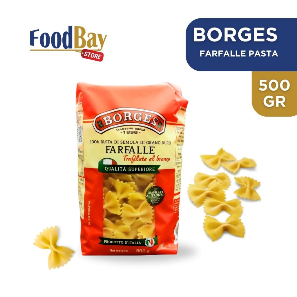 Jual BORGES Farfalle Pasta 100% Gandum 500 Gr | Shopee Indonesia