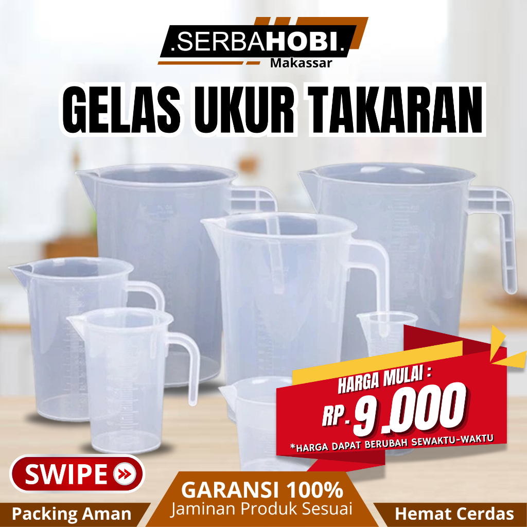 Jual Gelas Ukur Takaran Plastik 50ml /100ml /500ml /1000ml/2000ml / Transparent Measuring Cup ...