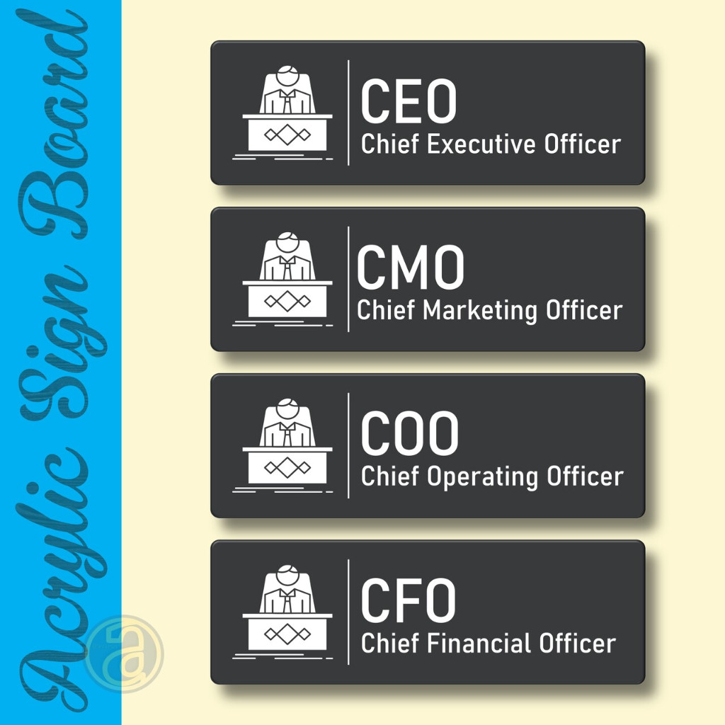 Jual OFFICE/MEETING ROOM SIGN Acrylic 10x30cm - Papan Nama Ruang Kantor ...