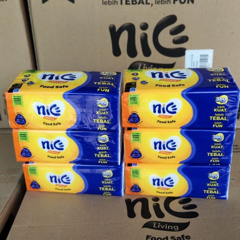 Jual Tisu Nice isi 6 Pcs 180 sheet x 2 ply = 360helai | Shopee Indonesia